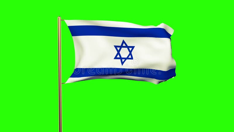 Israel Flag Waving in the Wind. Green Screen Stock Footage - Video of ...