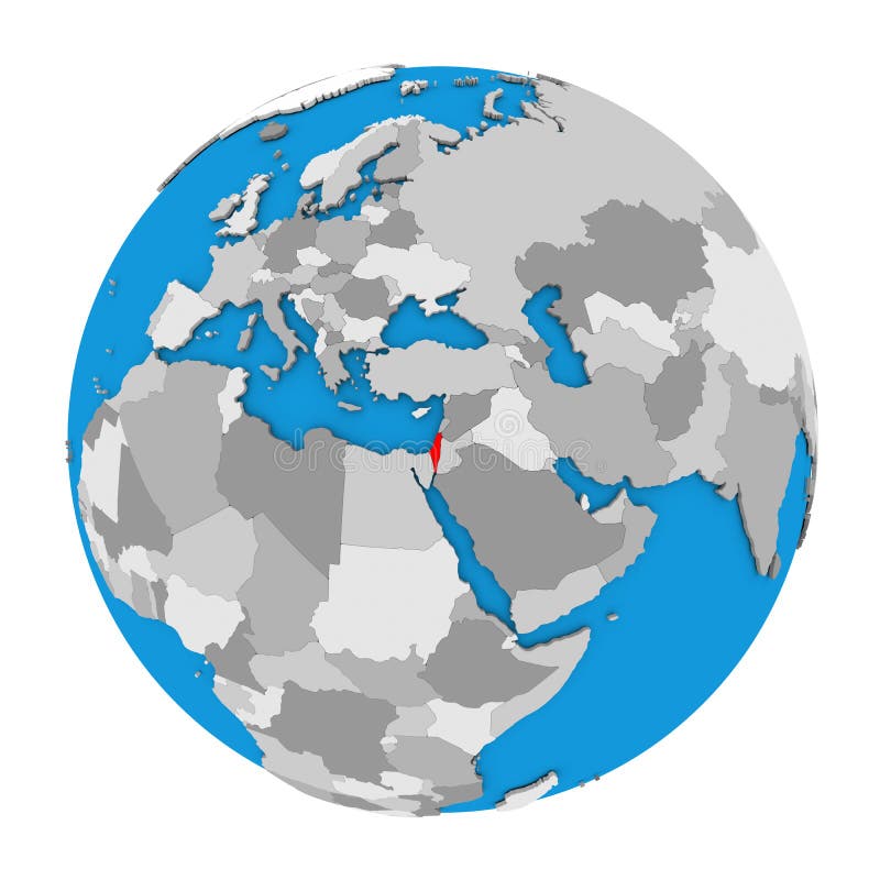 Israel on globe from space stock illustration. Illustration of earth ...