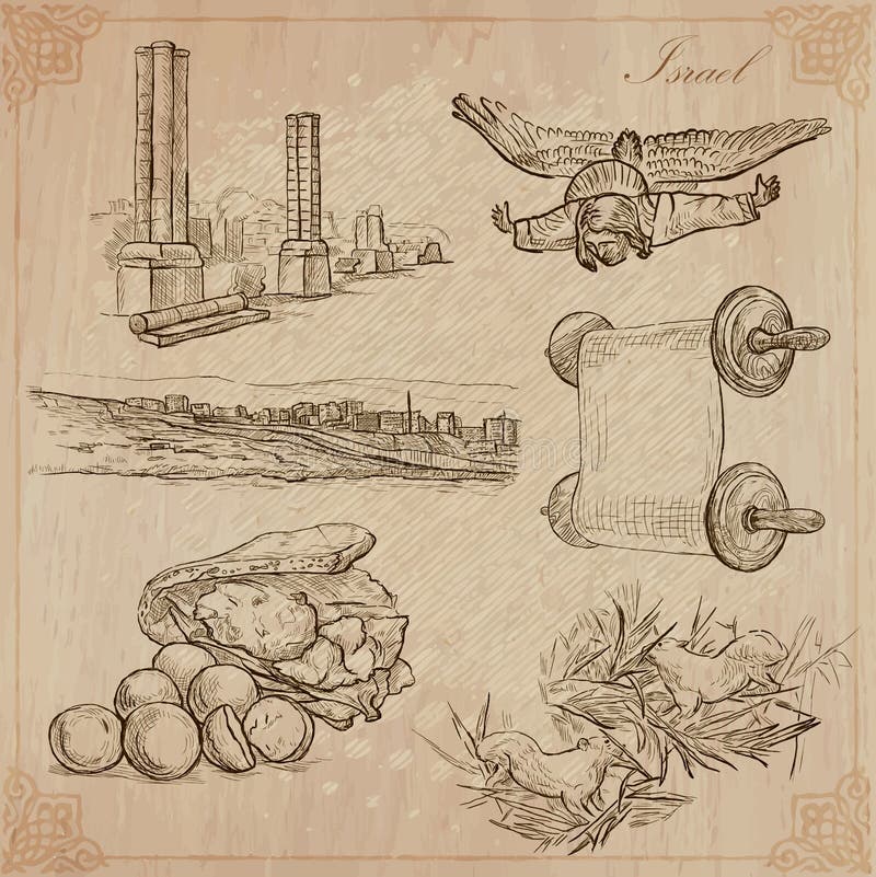 Israel - an Hand Drawn Collection. Vector Pack. Stock Vector ...