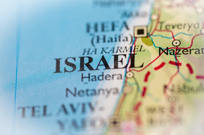 Israel Highlighted on a World Map Stock Image - Image of place ...