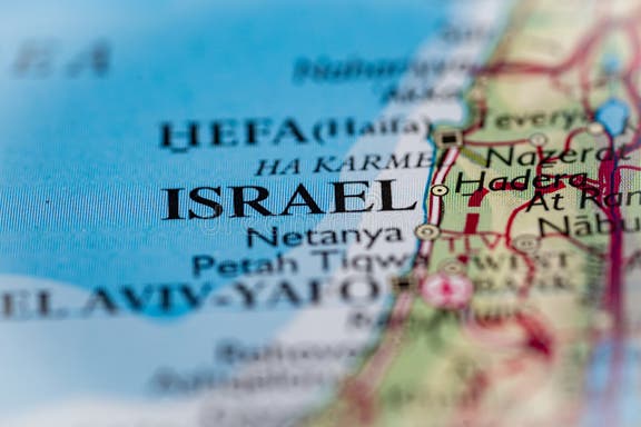 Israel Highlighted on a World Map Stock Image - Image of destination ...