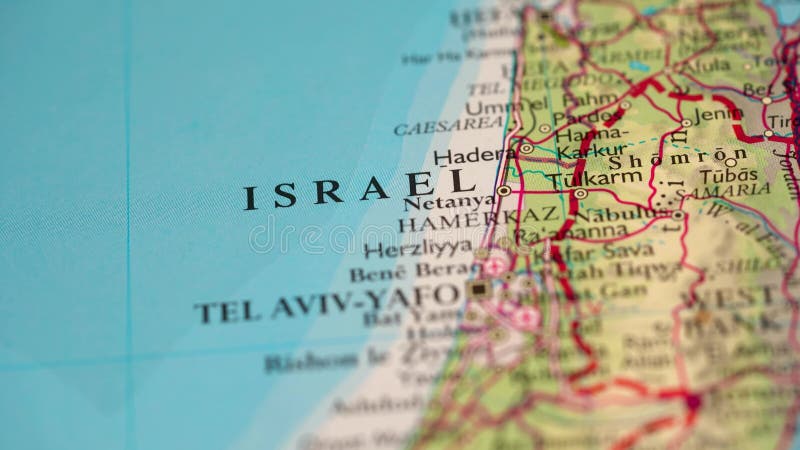 Israel Highlighted on a World Map 4K Stock Footage - Video of ...
