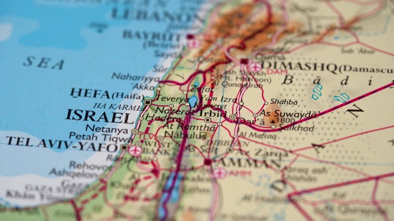 Israel Highlighted on a World Map 4K Stock Footage - Video of global ...