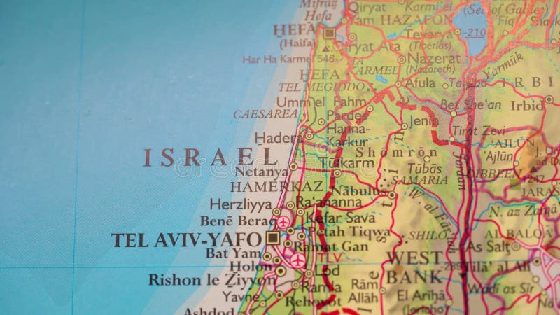 Israel Highlighted on a World Map 4K Stock Video - Video of destination ...