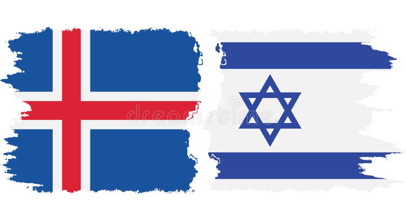 Israel and Iceland Grunge Flags Connection Vector Stock Vector ...