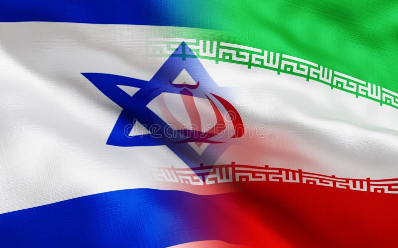 Israel and Iran Mixed Flags Stock Illustration - Illustration of flag ...