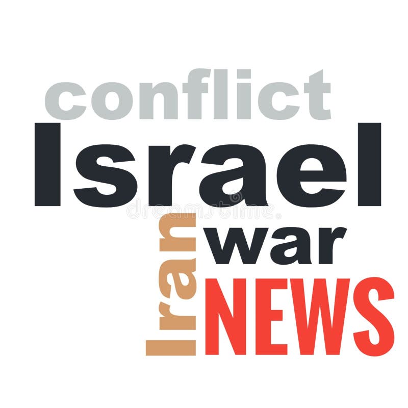 Israel Iran War Escalation News Header Stock Illustration ...