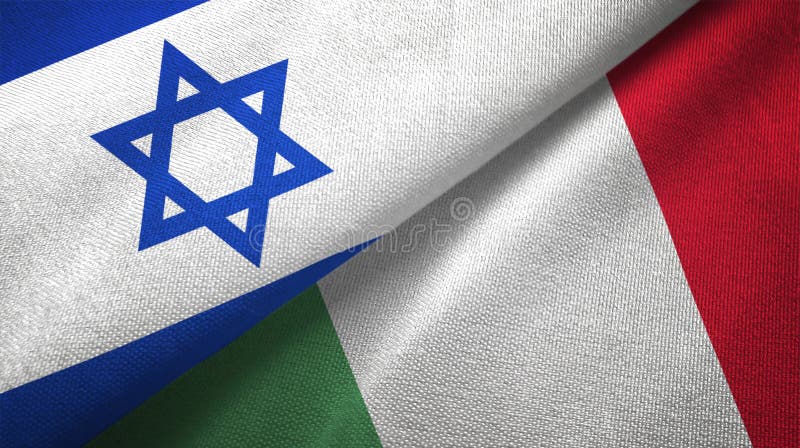 Israel Vs Italy, Italian Smoky Mystic Flags Placed Side by Side. Thick ...