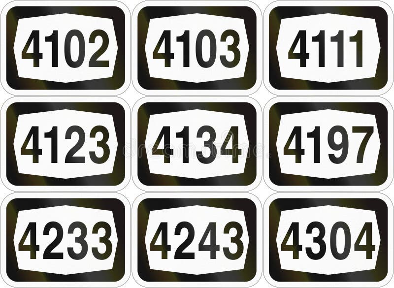 Israel Local Road Shield Collection from 4102 To 4304 Stock ...