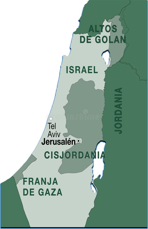 Vector map of Israel stock vector. Illustration of artwork - 11400670