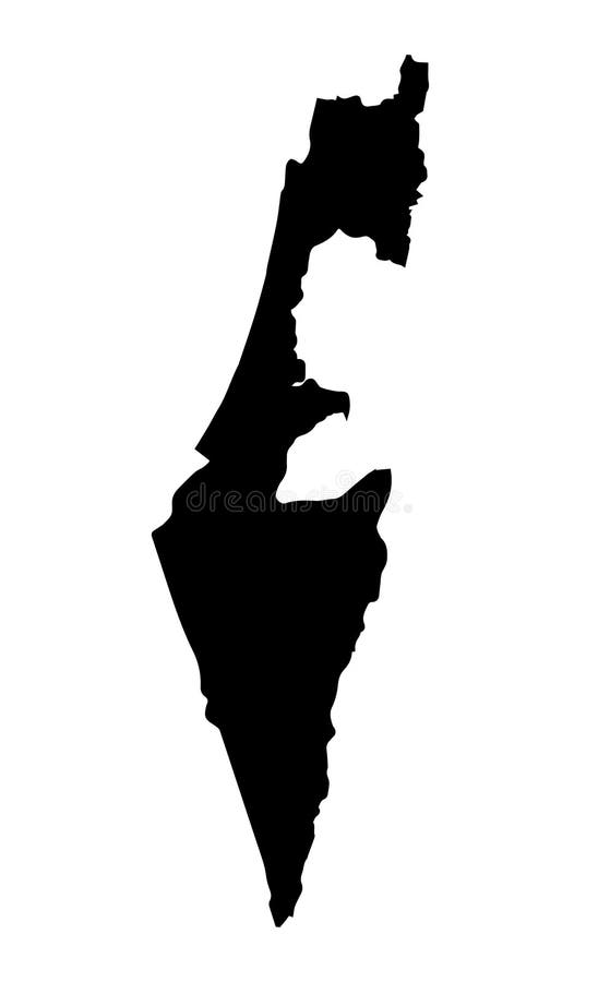 Israel Map Black Silhouette Stock Vector - Illustration of israeli ...