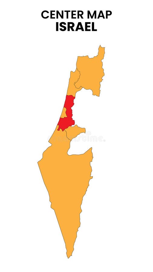 Israel Map. Map of Israel with Borders of Regions Stock Illustration ...