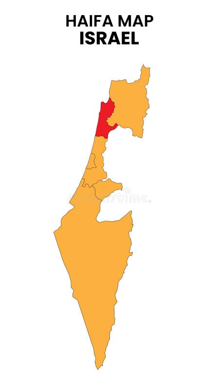Israel Map. Map of Israel with Borders of Regions Stock Illustration ...