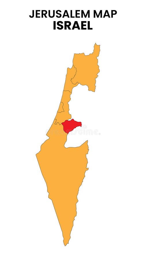 Israel Map. Map of Israel with Borders of Regions Stock Illustration ...