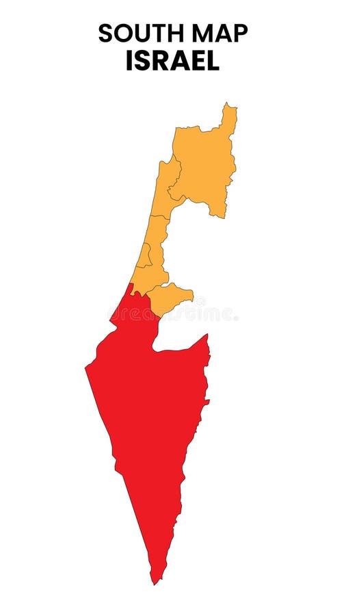Israel Map. Map of Israel with Borders of Regions Stock Illustration ...