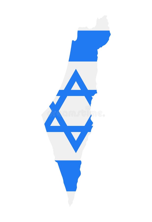Israel Map Flag Fill Background - Vector Illustation Stock Illustration ...