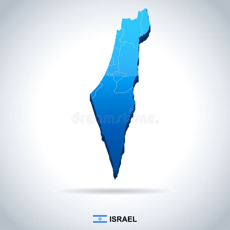 Israel - Map and Flag Illustration Stock Illustration - Illustration of ...