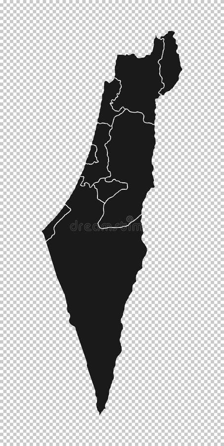 Israel Map on Transparent Background. Vector Illustration Stock ...
