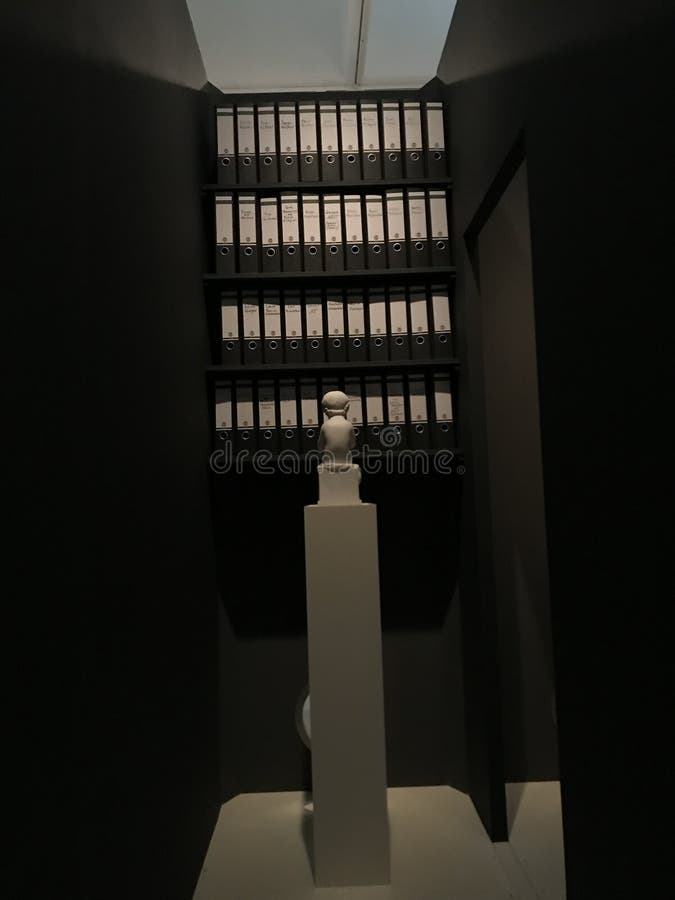 Israel Museum, the Statue Staring at the Folder on the Shelf. Editorial ...