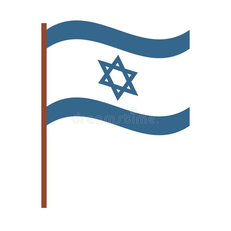 Israel National Waving Flag Symbol Flat Icon Stock Vector ...