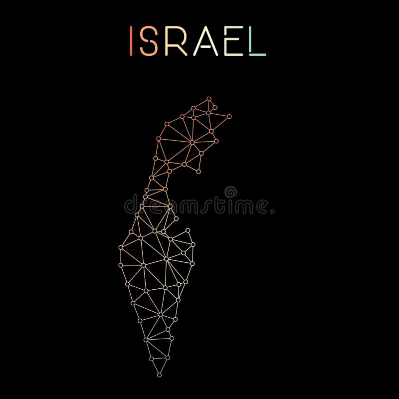 Israel network map. stock vector. Illustration of citizen - 92427005