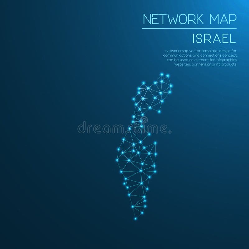 Israel network map. stock vector. Illustration of electrical - 90762729