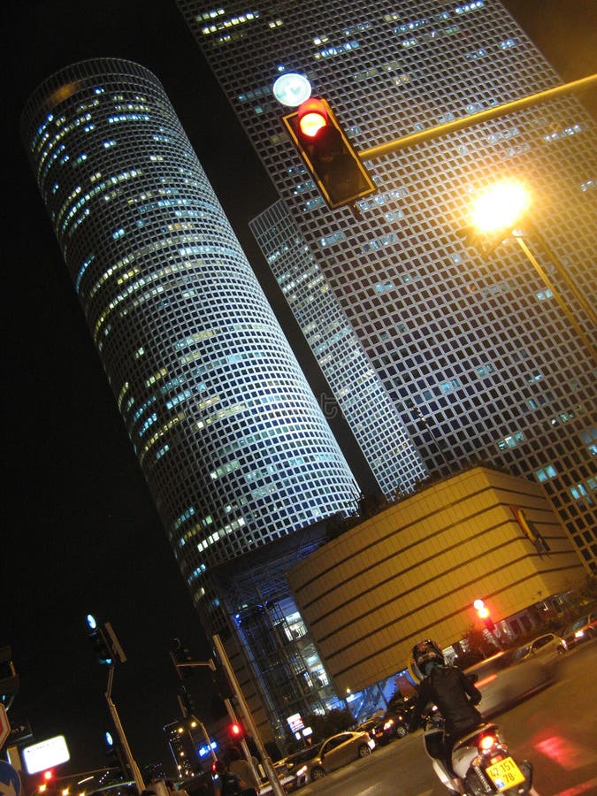 Tel Aviv Normal Building Night Stock Photos - Free & Royalty-Free Stock ...