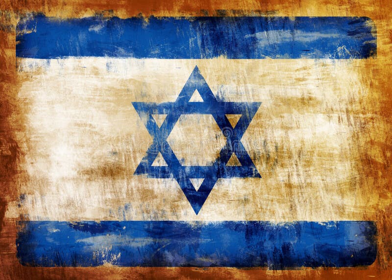 Israel old painted flag stock illustration. Illustration of scratched ...