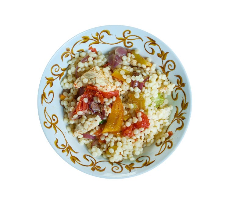 Israel One Pot Garlicky Ptitim Stock Photo - Image of garlicky, roasted ...