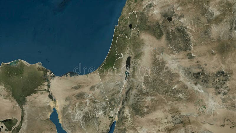 Israel Outlined. High-res Satellite Stock Illustration - Illustration ...