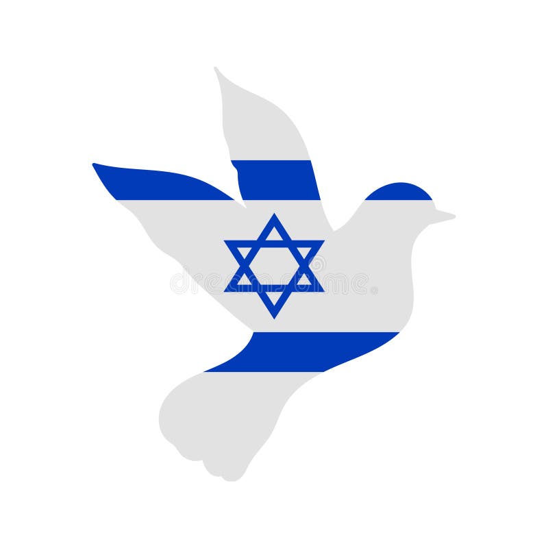Israel peace dove stock illustration. Illustration of vector - 298901954