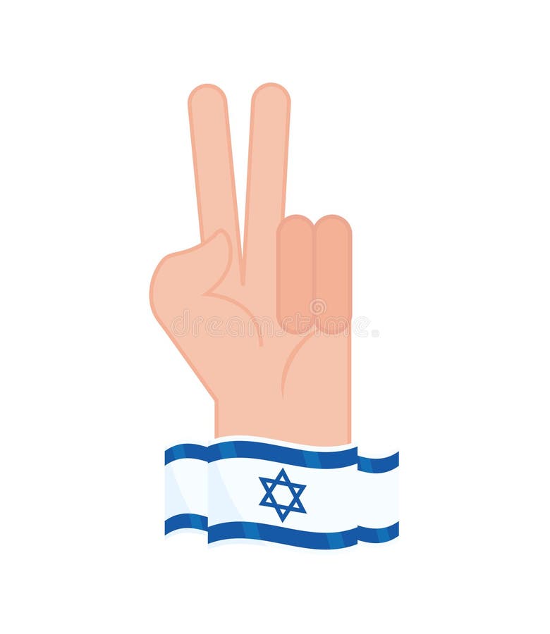 Israel peace hand stock illustration. Illustration of vector - 297969982