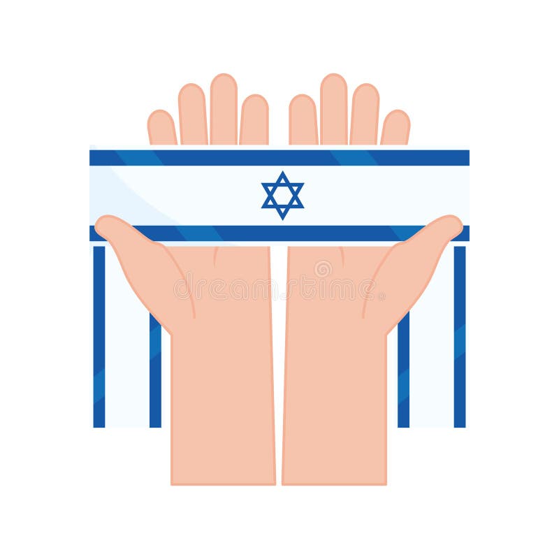 Israel Peace Symbol with Hands Stock Illustration - Illustration of ...