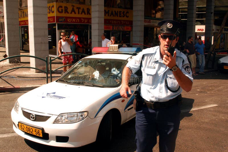 Israel Police foto editorial. Imagen de israel, medio - 33244496