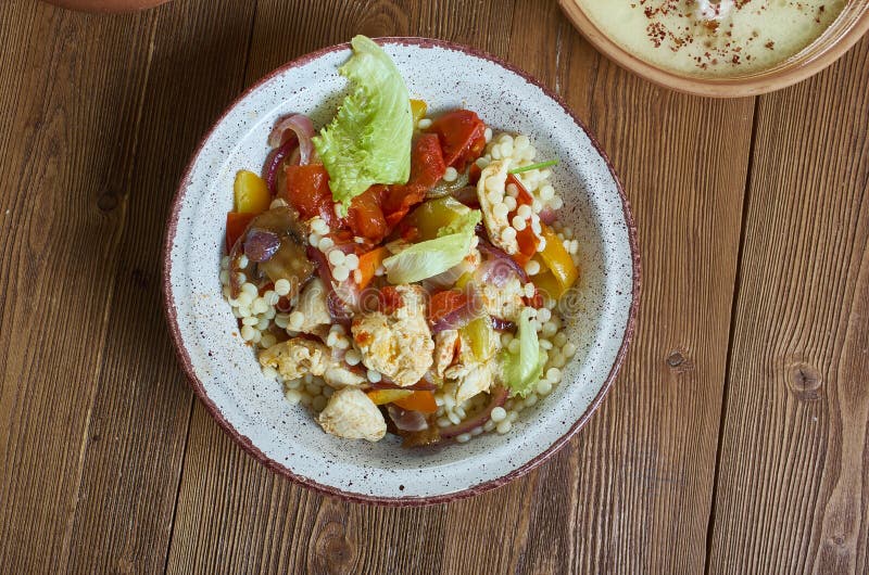 Israel Ptitim Casserole with Chicken and Vegetables Stock Image - Image ...