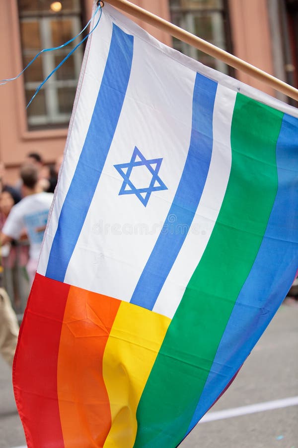 Israel Rainbow Flag stock image. Image of bisexuality - 20063097