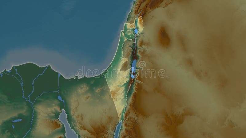 Israel - Relief. Composition Stock Illustration - Illustration of ...