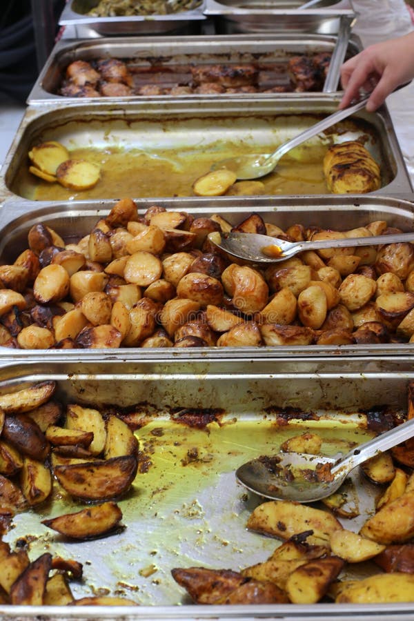 Hot Lunch and Snack on the Restaurant Table Stock Image - Image of ...