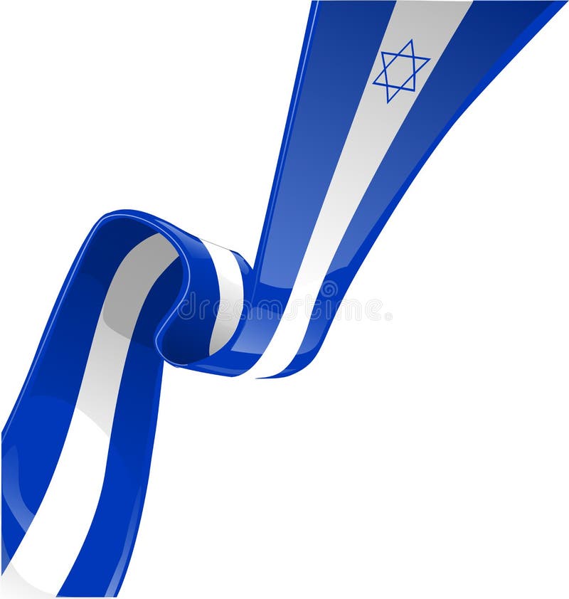 Israel ribbon flag stock vector. Illustration of color - 35752753