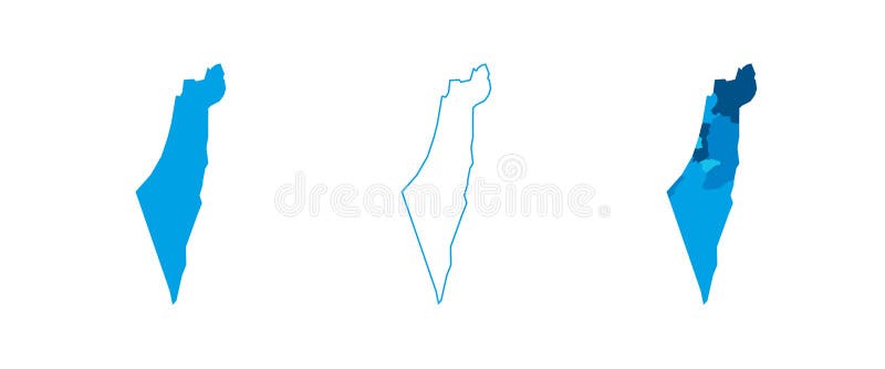 Israel Political Map of Administrative Divisions Stock Vector - Illustration of territory ...