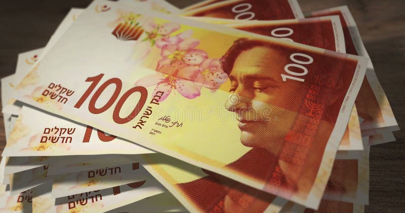 Israel Shekel Money Banknotes Falling on the Table Stock Video - Video ...