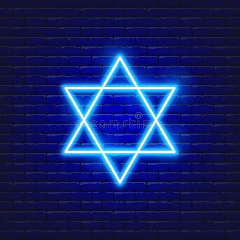 Israel Sign. Star of David Neon Icon. Vector Illustration Stock Vector ...