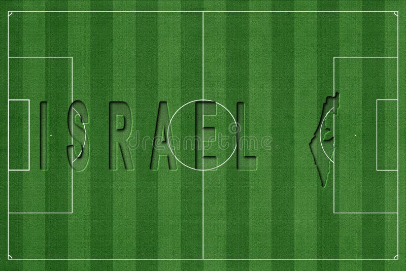 Israel on Soccer Field, National Team Stock Illustration - Illustration ...