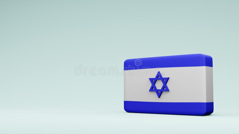 Israel Square Flag 3d Rendering Stock Illustration - Illustration of ...