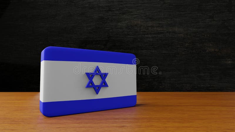 Israel Square Flag 3d Rendering Stock Illustration - Illustration of ...