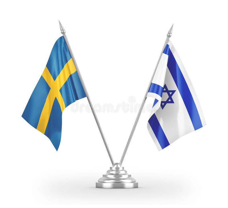 Israel Vs Sweden, Swedish Smoky Mystic Flags Placed Side by Side. Thick ...