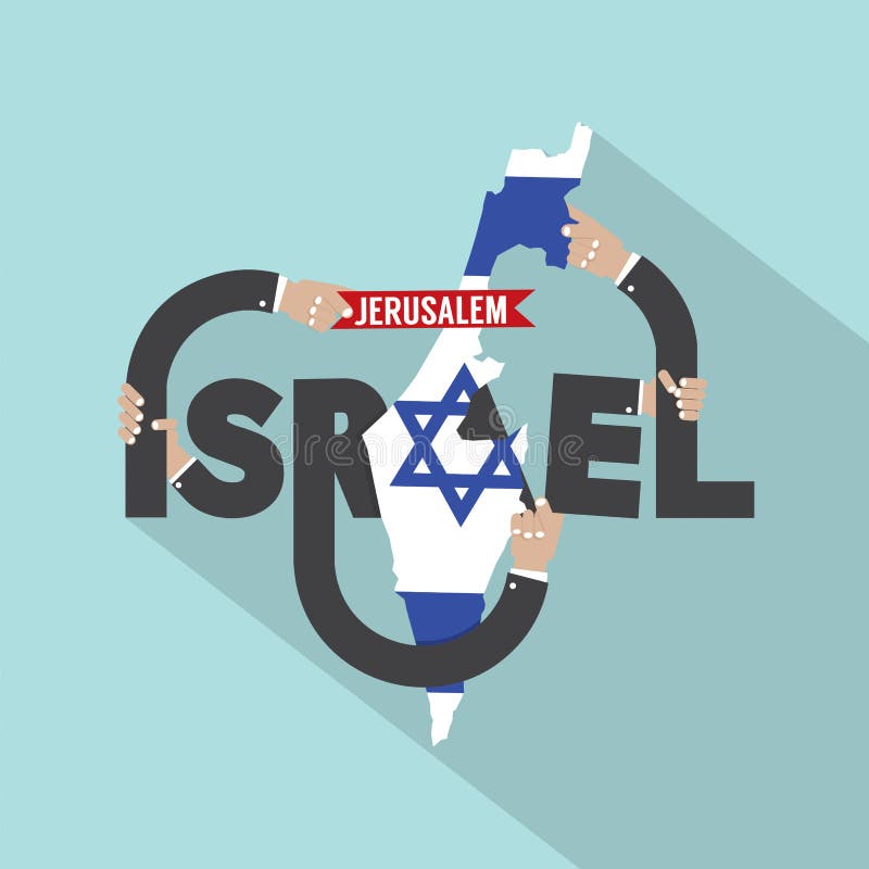 Israel Typography Design. stock vector. Illustration of nation - 64793727
