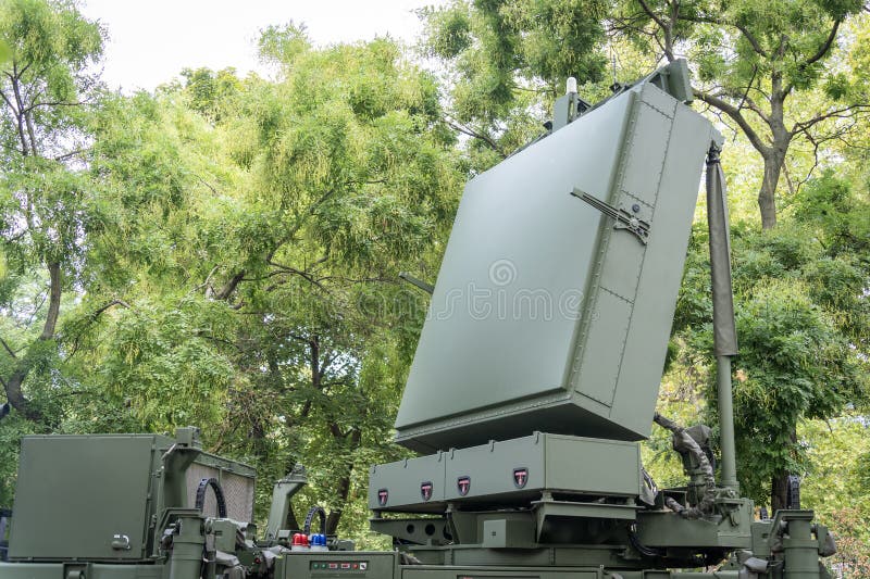 Israeli Developed Military Mobile Radar System Forested Area Stock ...