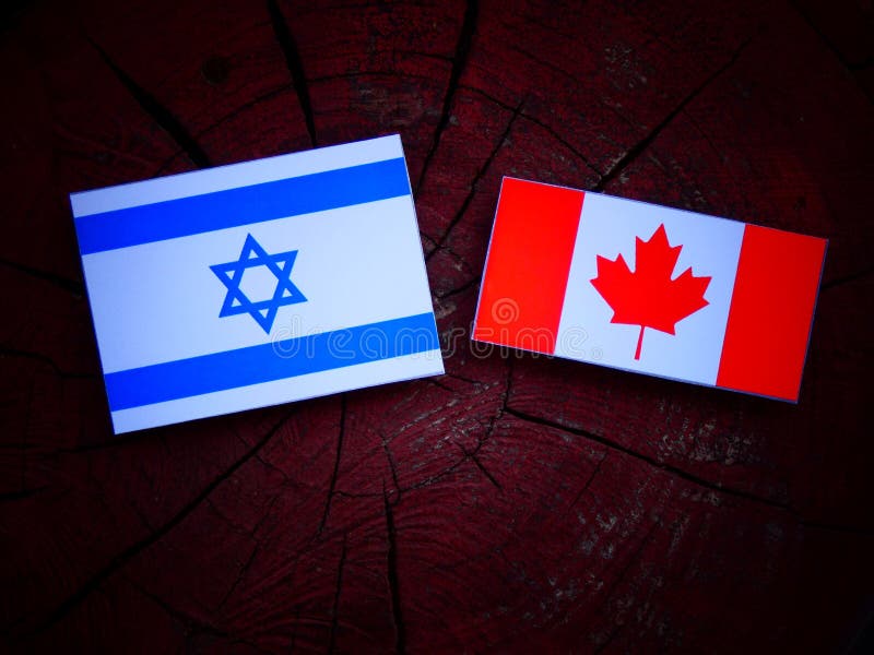 Israel And Canada Flag - Two Flag Together Stock Image - Image of flag ...