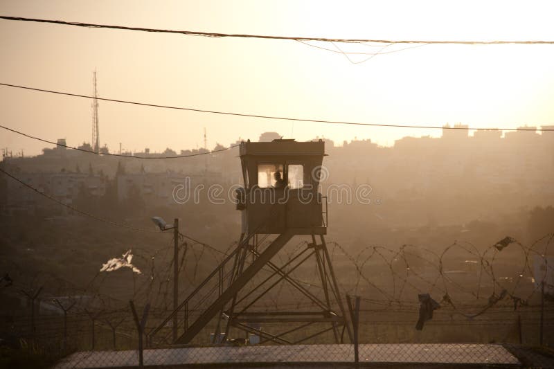 Israeli Military Watchtower Editorial Photo - Image of fence, hebron ...